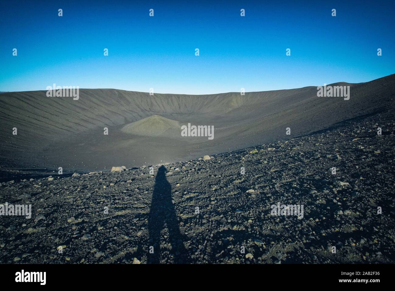 Hverfjall volcanic crater near lake Myvatn in Iceland, one of the ...