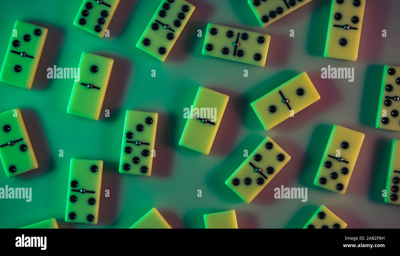 Beautiful vintage dominoes in the color light. Background banner ...