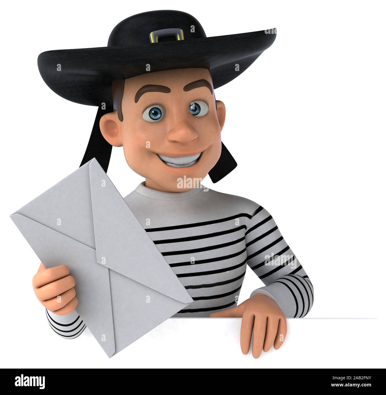 Fun 3d cartoon breton character Stock Photo - Alamy