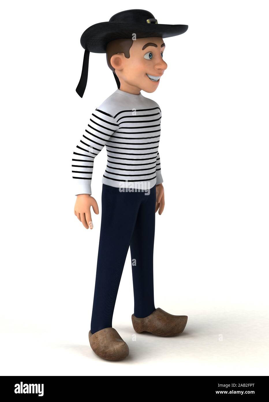 Fun 3d cartoon breton character Stock Photo - Alamy