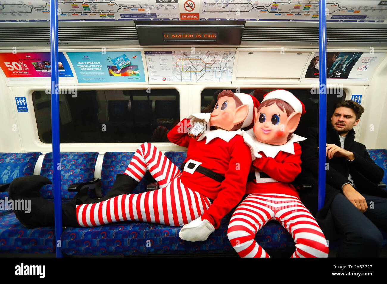 EDITORIAL USE ONLY Elfie and Elvie from UK toy brand Elves Behavin ...