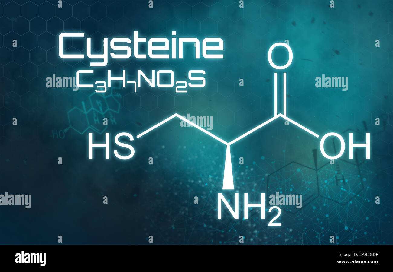 Chemical formula of Cysteine on a futuristic background Stock Photo - Alamy