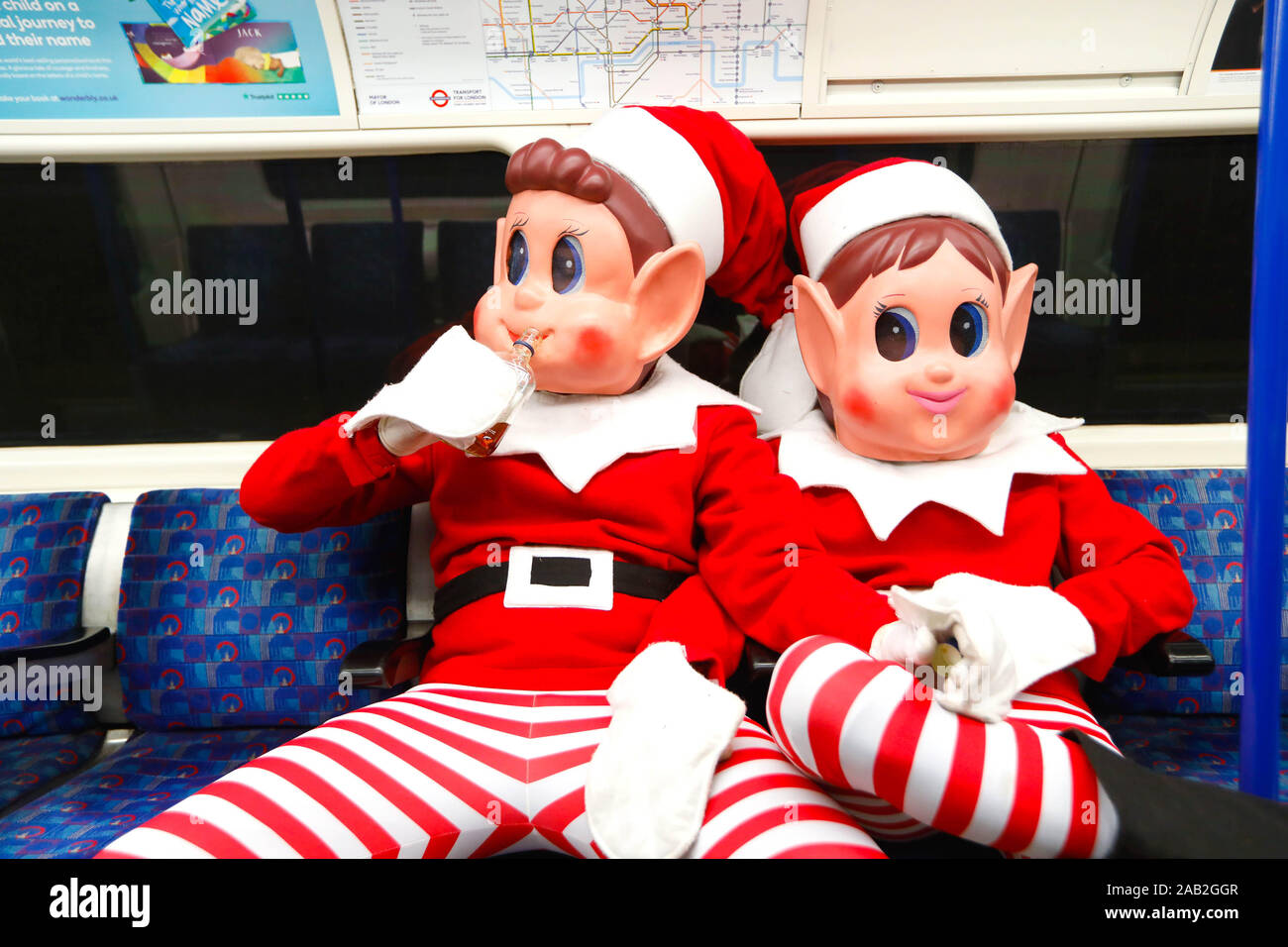 EDITORIAL USE ONLY Elfie and Elvie from UK toy brand Elves Behavin ...