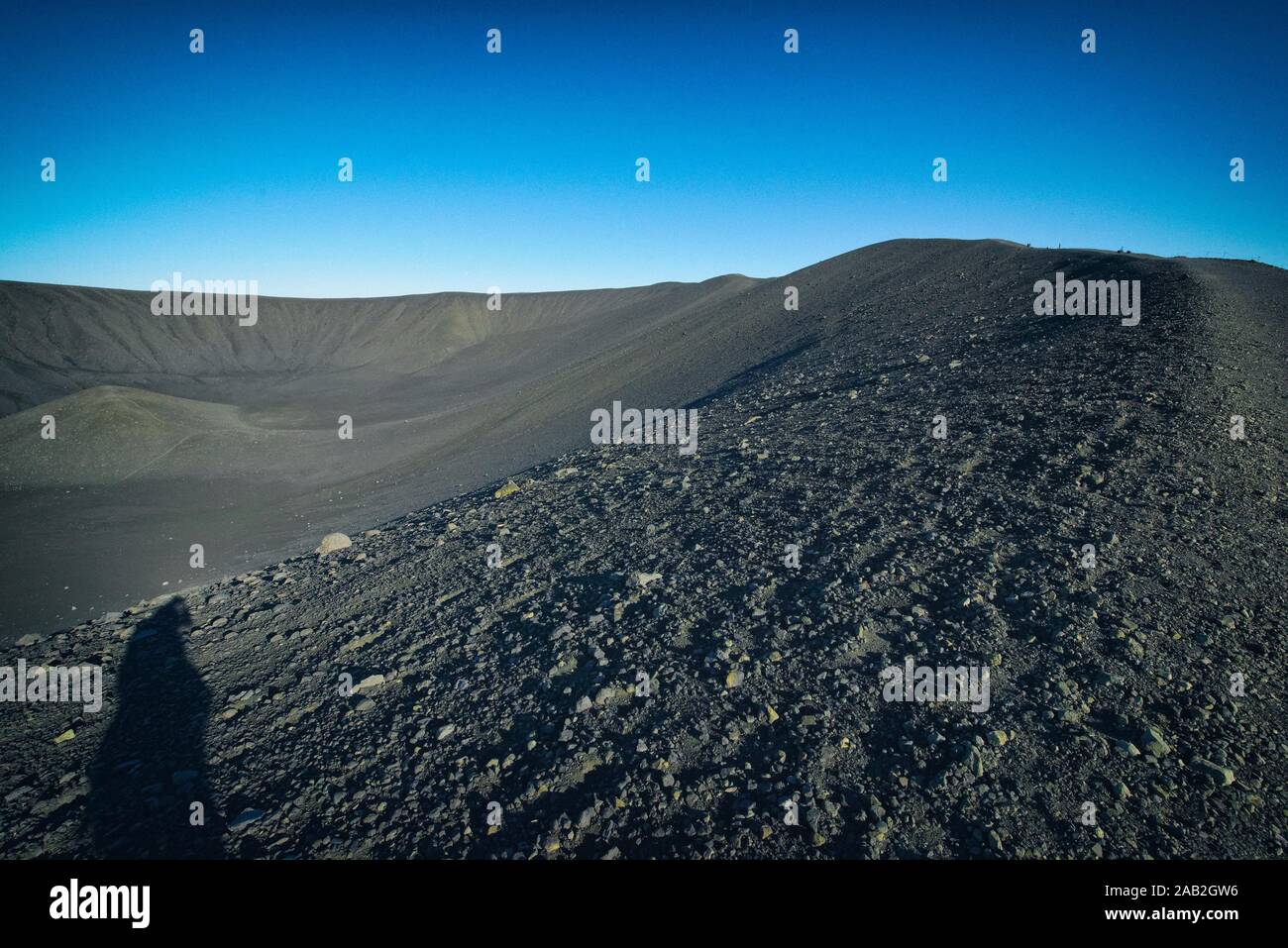 Hverfjall volcanic crater near lake Myvatn in Iceland, one of the ...