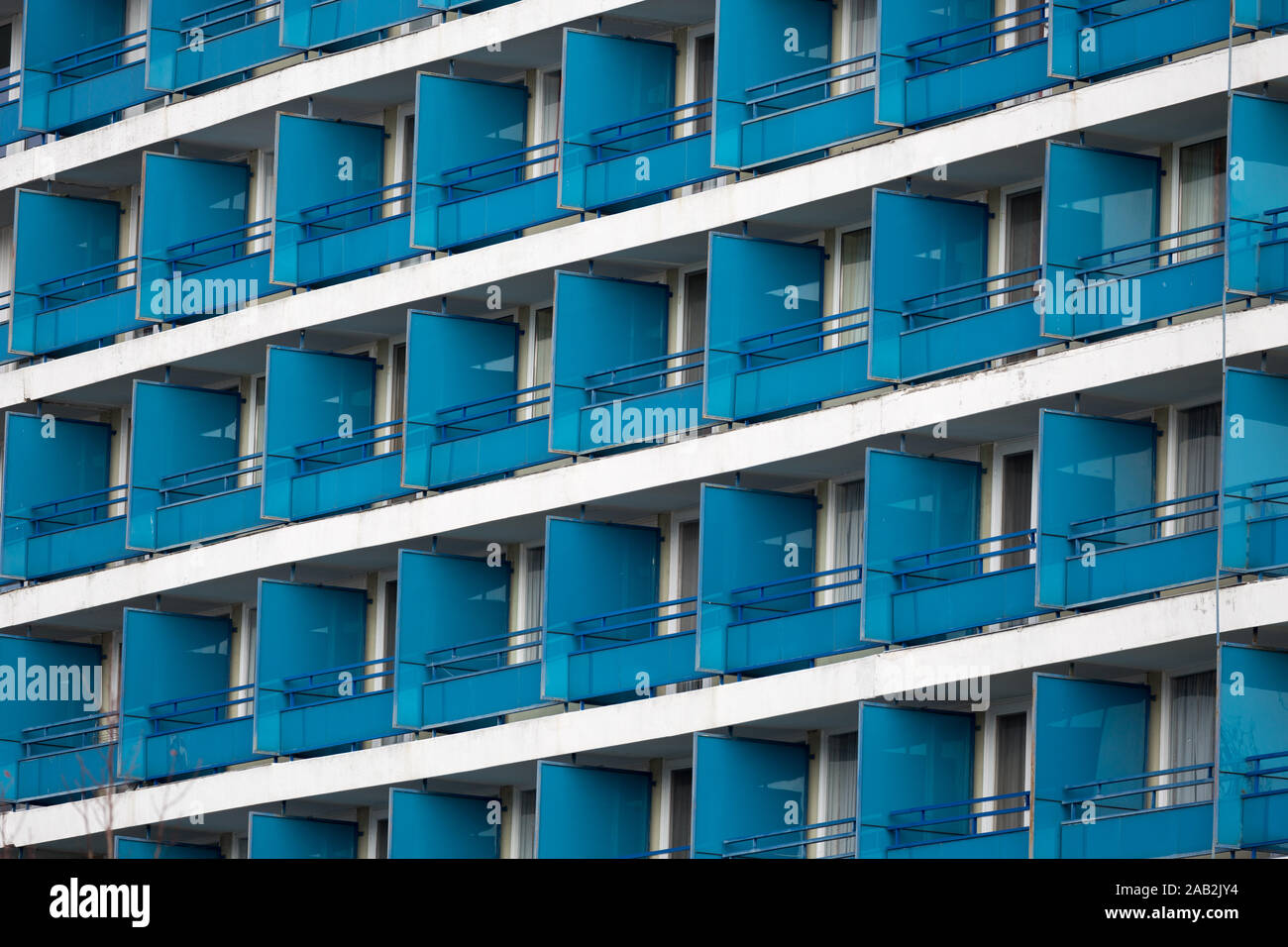 Blue Hotel balcony Stock Photo - Alamy