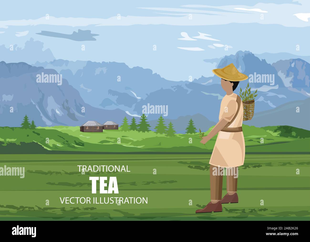 Indian houses with garden Stock Vector Images - Alamy