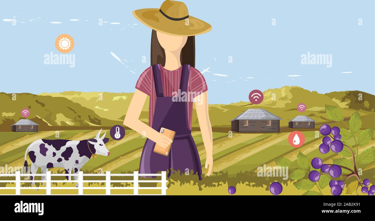 Smart farming icons on Stock Vector Images - Alamy