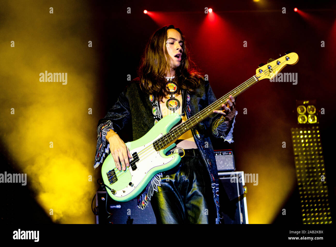 Sam Kiszka of Greta Van Fleet performs live at Alcatraz on November 24 ...