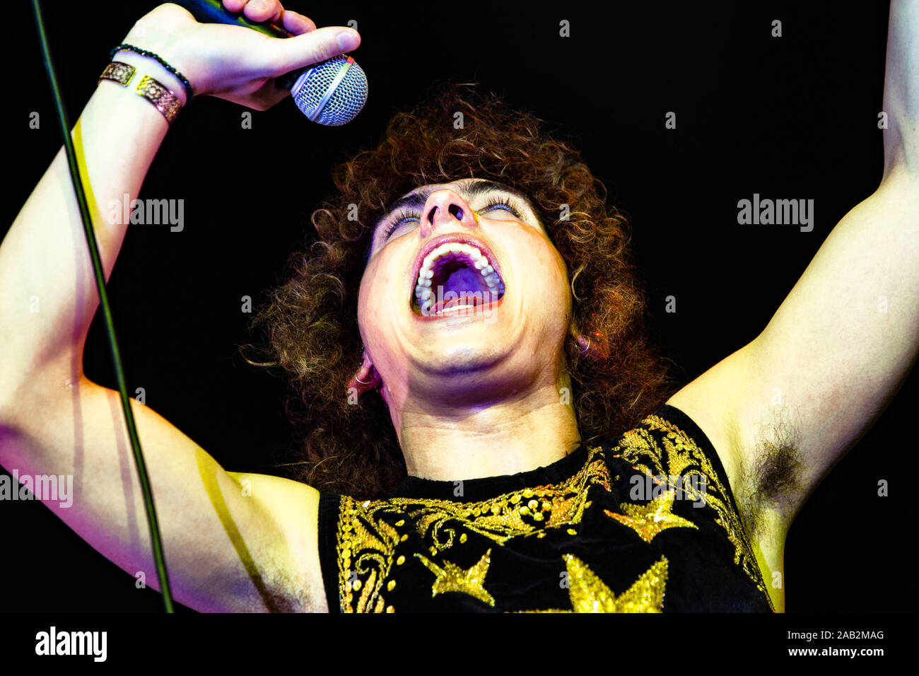 Josh Kiszka of Greta Van Fleet performs live at Alcatraz on November 24 ...