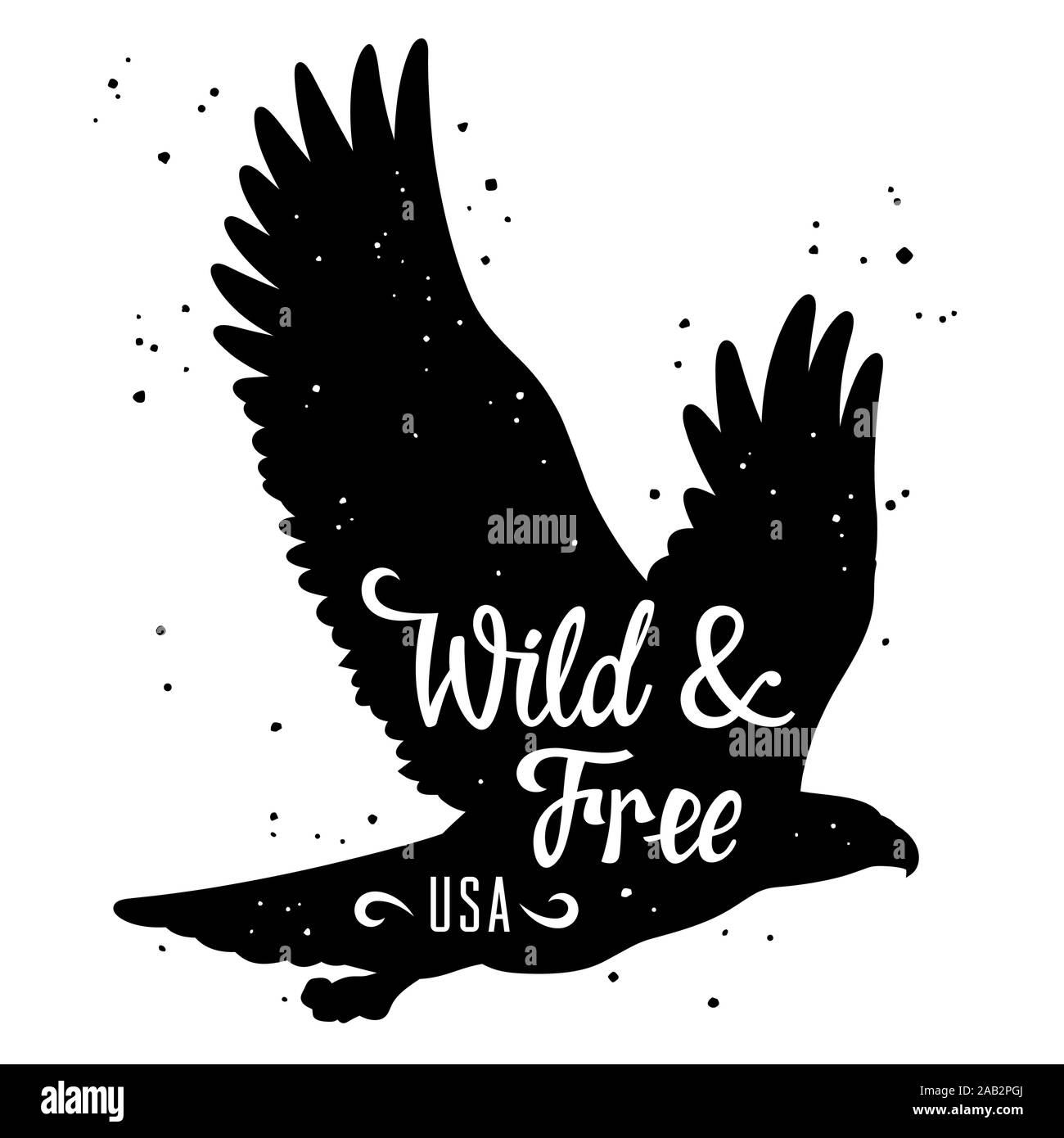 Eagle vintage poster Black and White Stock Photos & Images - Alamy