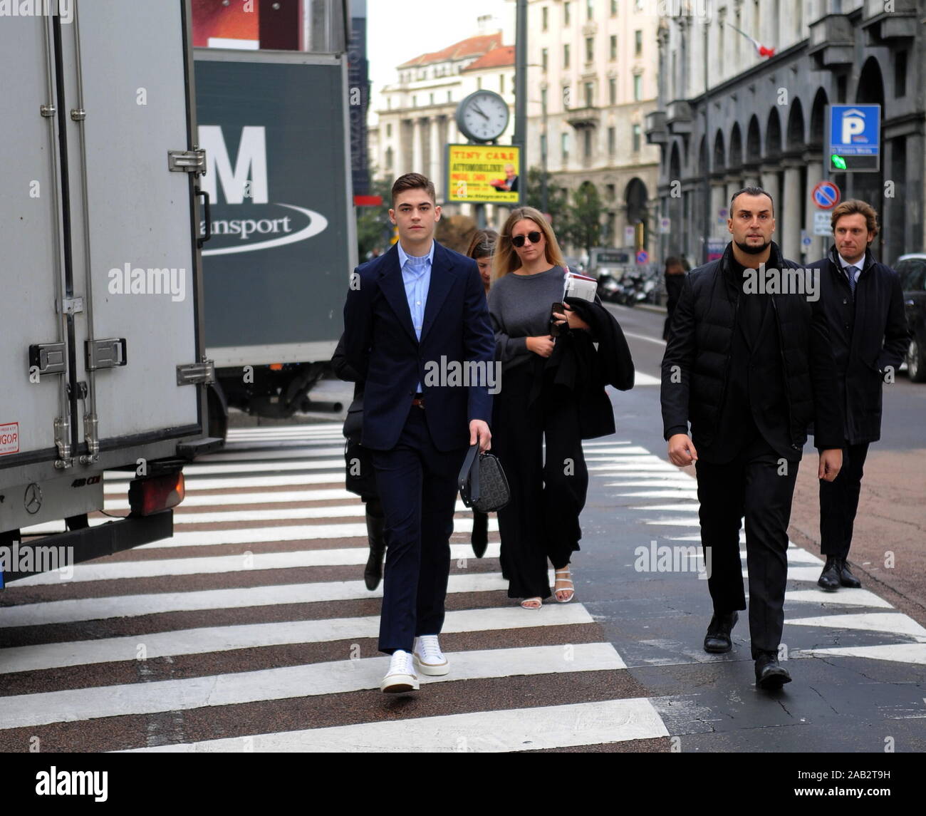 Milan, Hero Fiennes Tiffin in the center Hero Fiennes Tiffin, 22-year ...