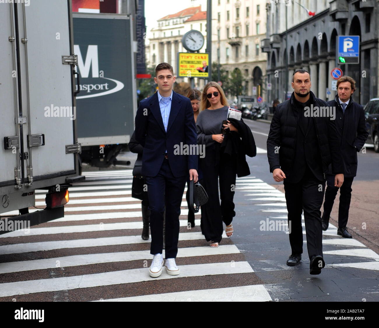 Milan, Hero Fiennes Tiffin in the center Hero Fiennes Tiffin, 22-year ...