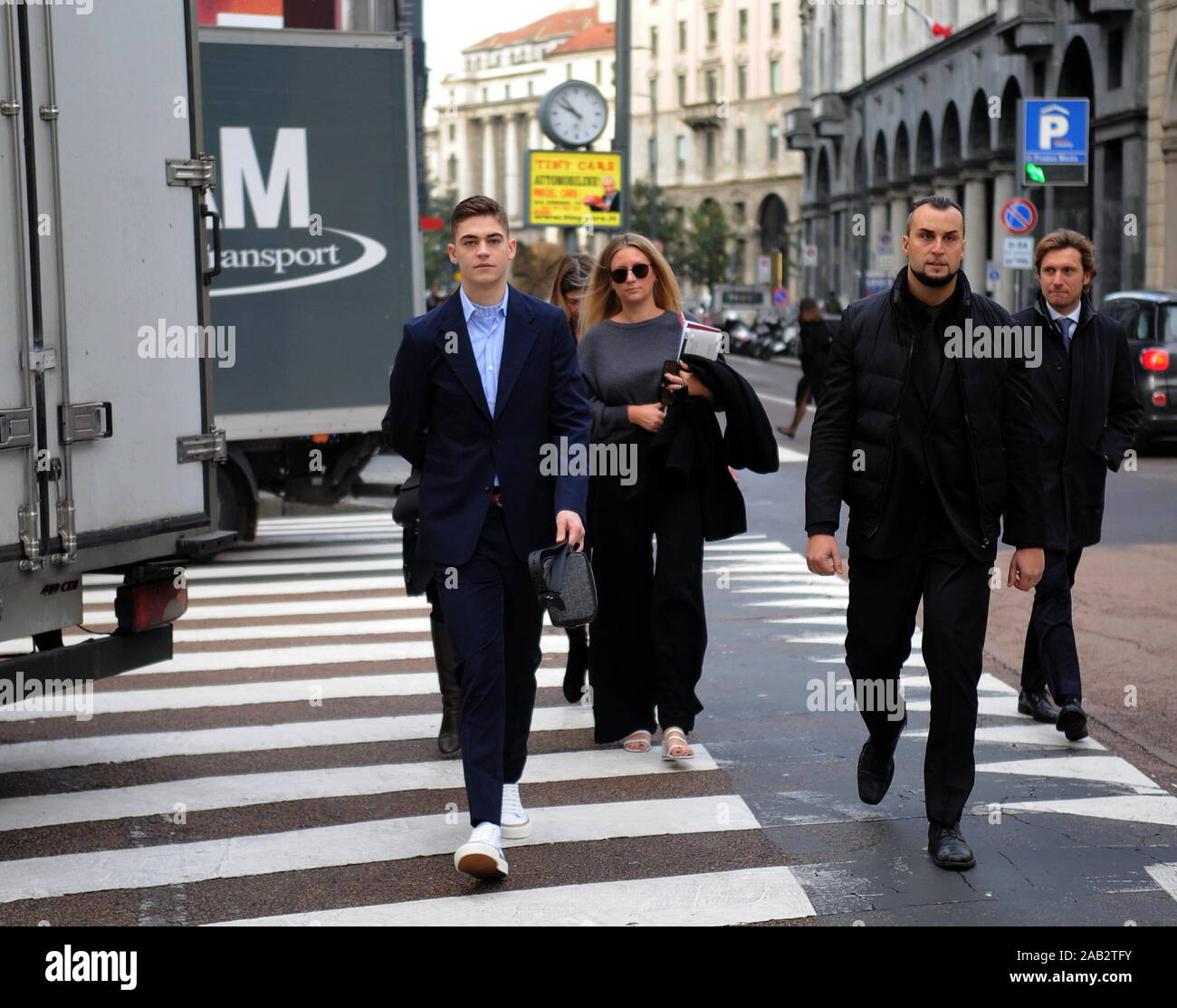 Milan, Hero Fiennes Tiffin in the center Hero Fiennes Tiffin, 22-year ...