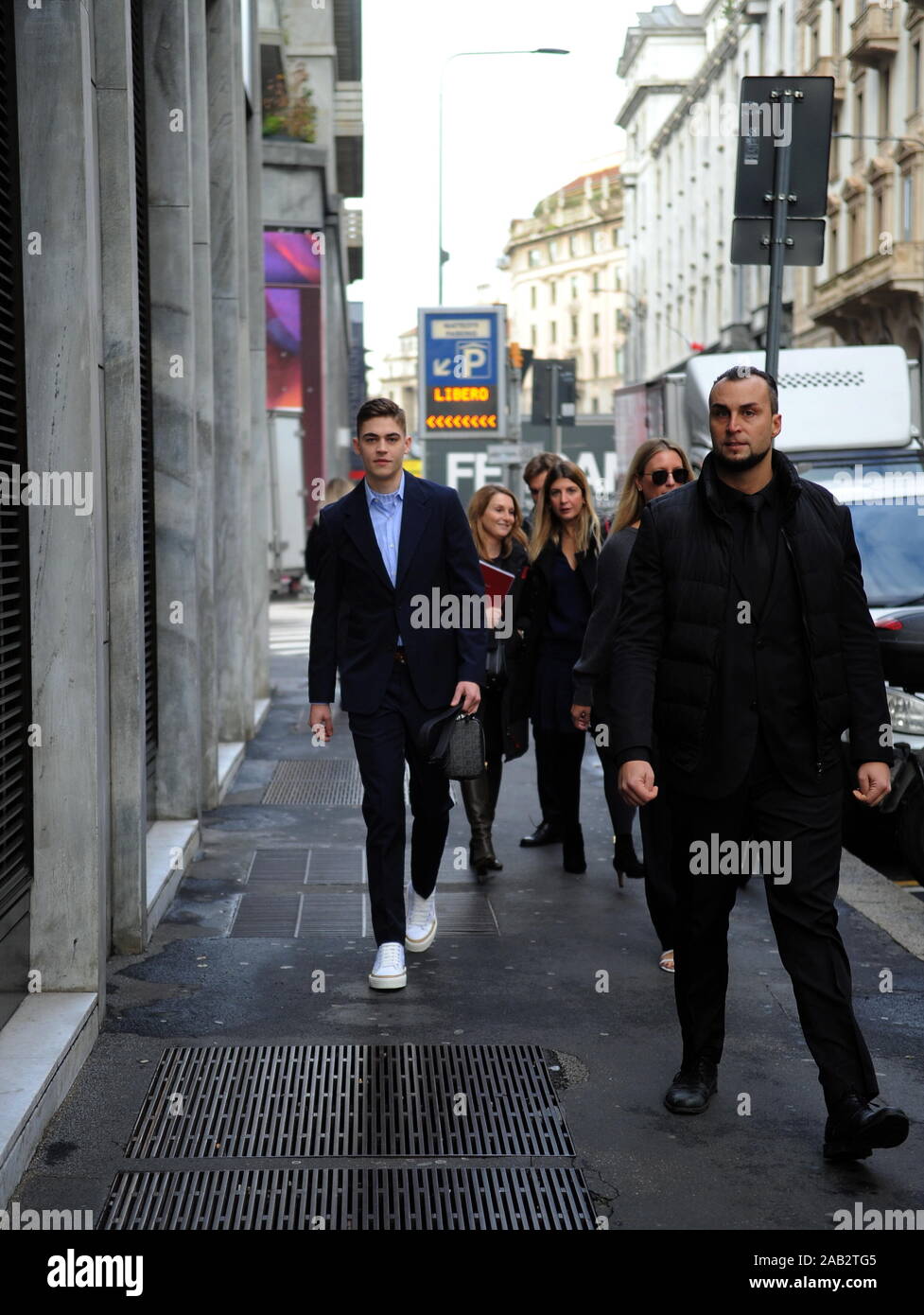 Milan, Hero Fiennes Tiffin in the center Hero Fiennes Tiffin, 22-year ...