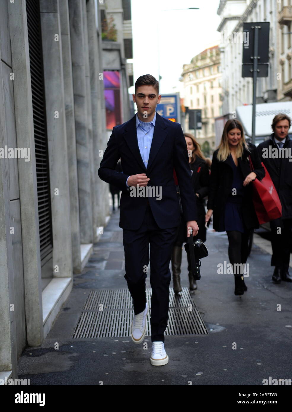 Milan, Hero Fiennes Tiffin in the center Hero Fiennes Tiffin, 22-year ...