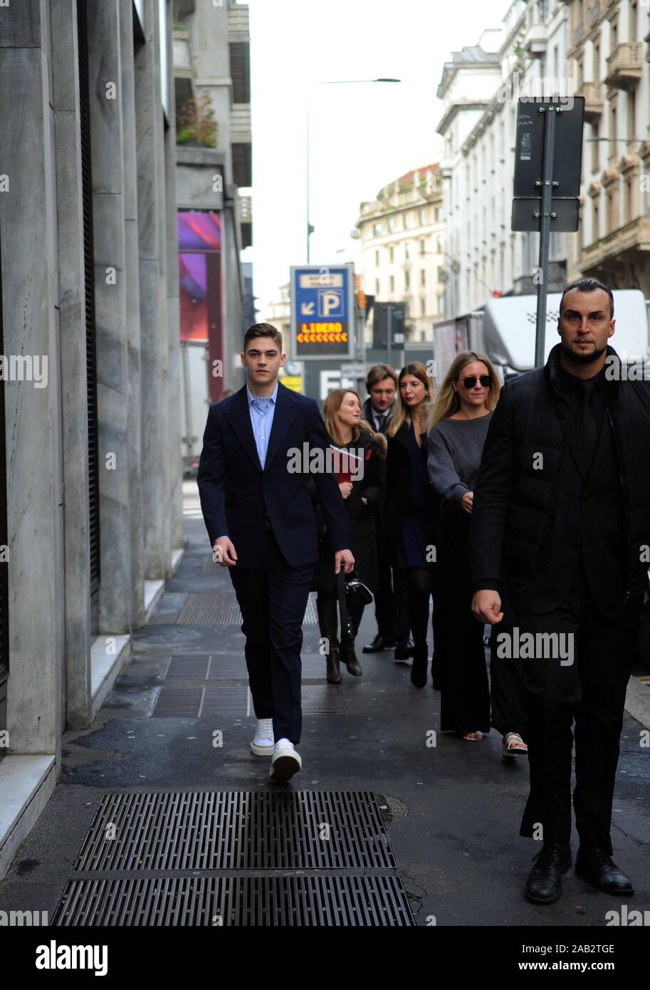 Milan, Hero Fiennes Tiffin in the center Hero Fiennes Tiffin, 22-year ...