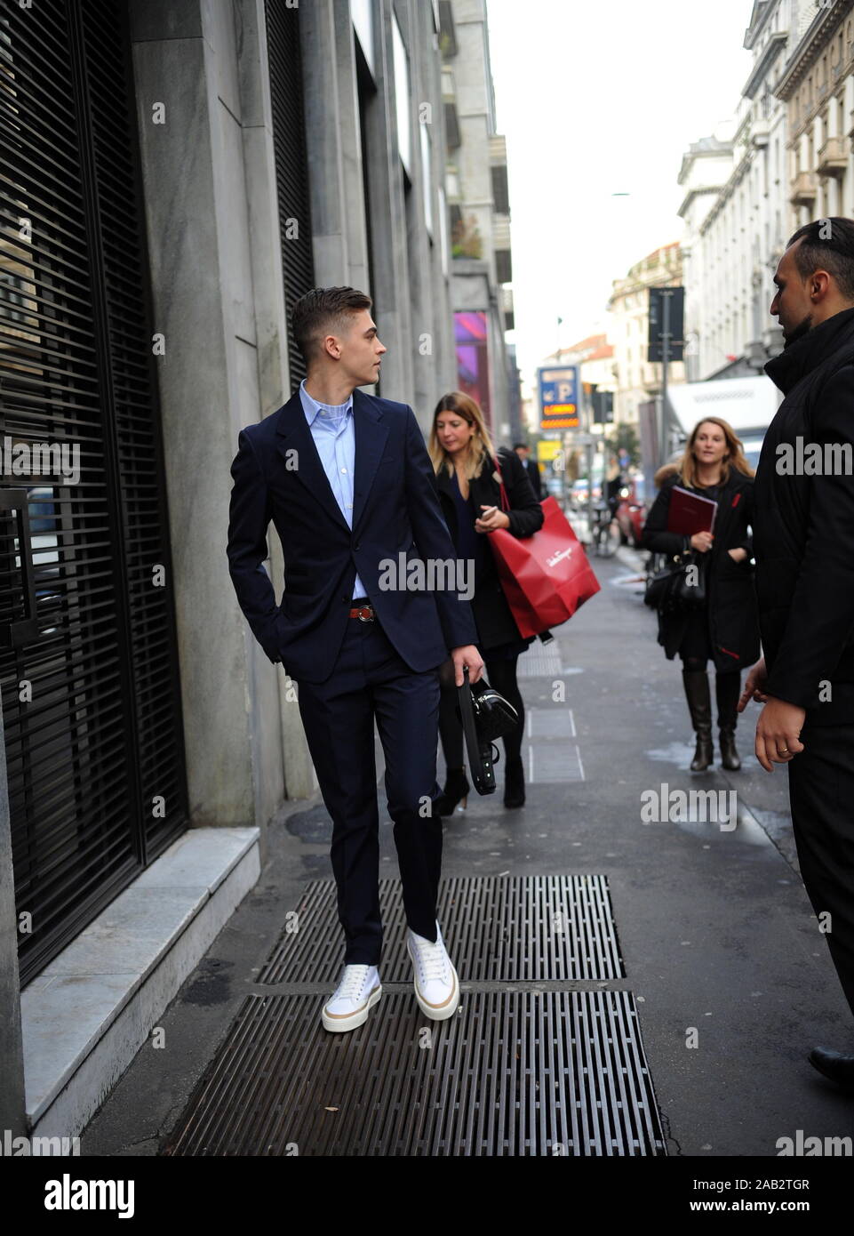 Milan, Hero Fiennes Tiffin in the center Hero Fiennes Tiffin, 22-year ...