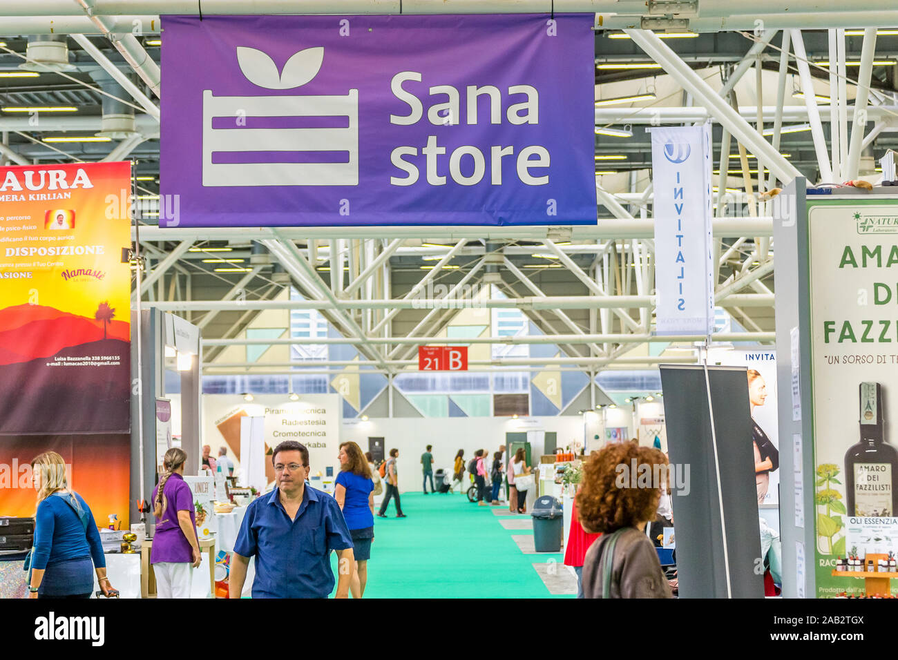 BOLOGNA (BO), ITALY - SEPTEMBER 6, 2019: visitors visiting SANA 2019 ...