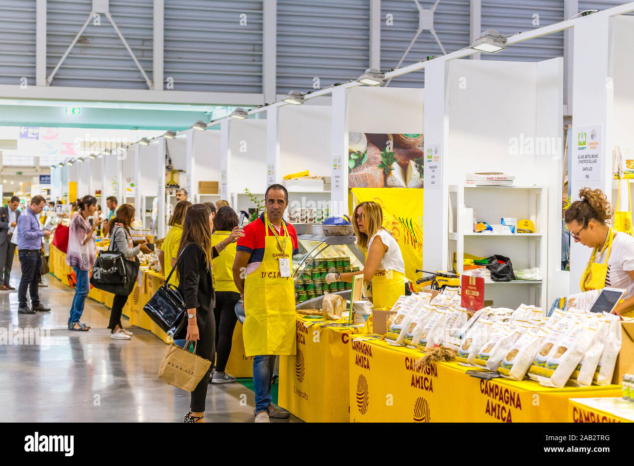 BOLOGNA (BO), ITALY - SEPTEMBER 6, 2019: visitors visiting SANA 2019 ...