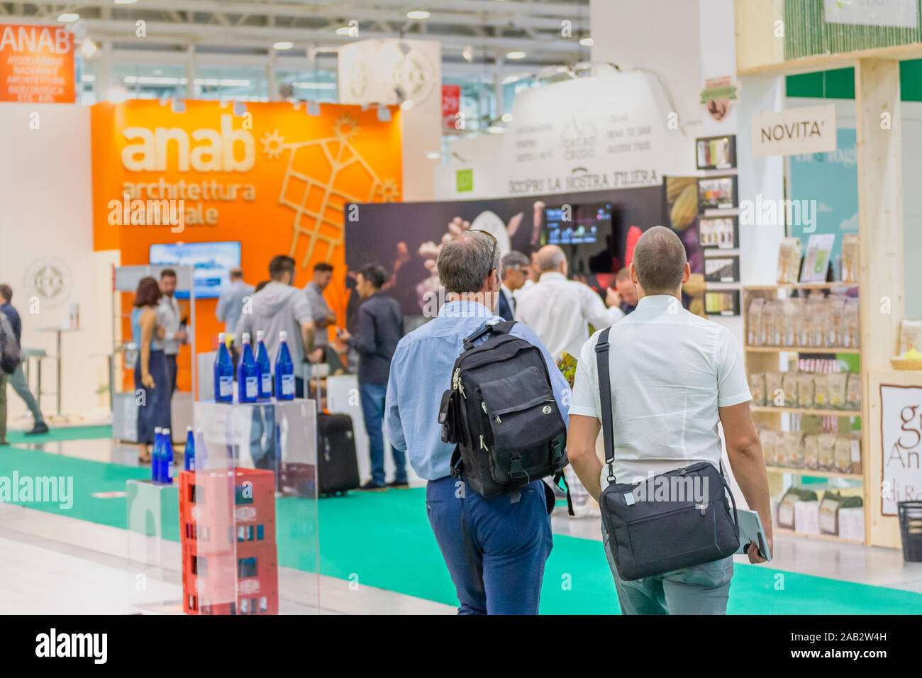 BOLOGNA (BO), ITALY - SEPTEMBER 6, 2019: visitors visiting SANA 2019 ...
