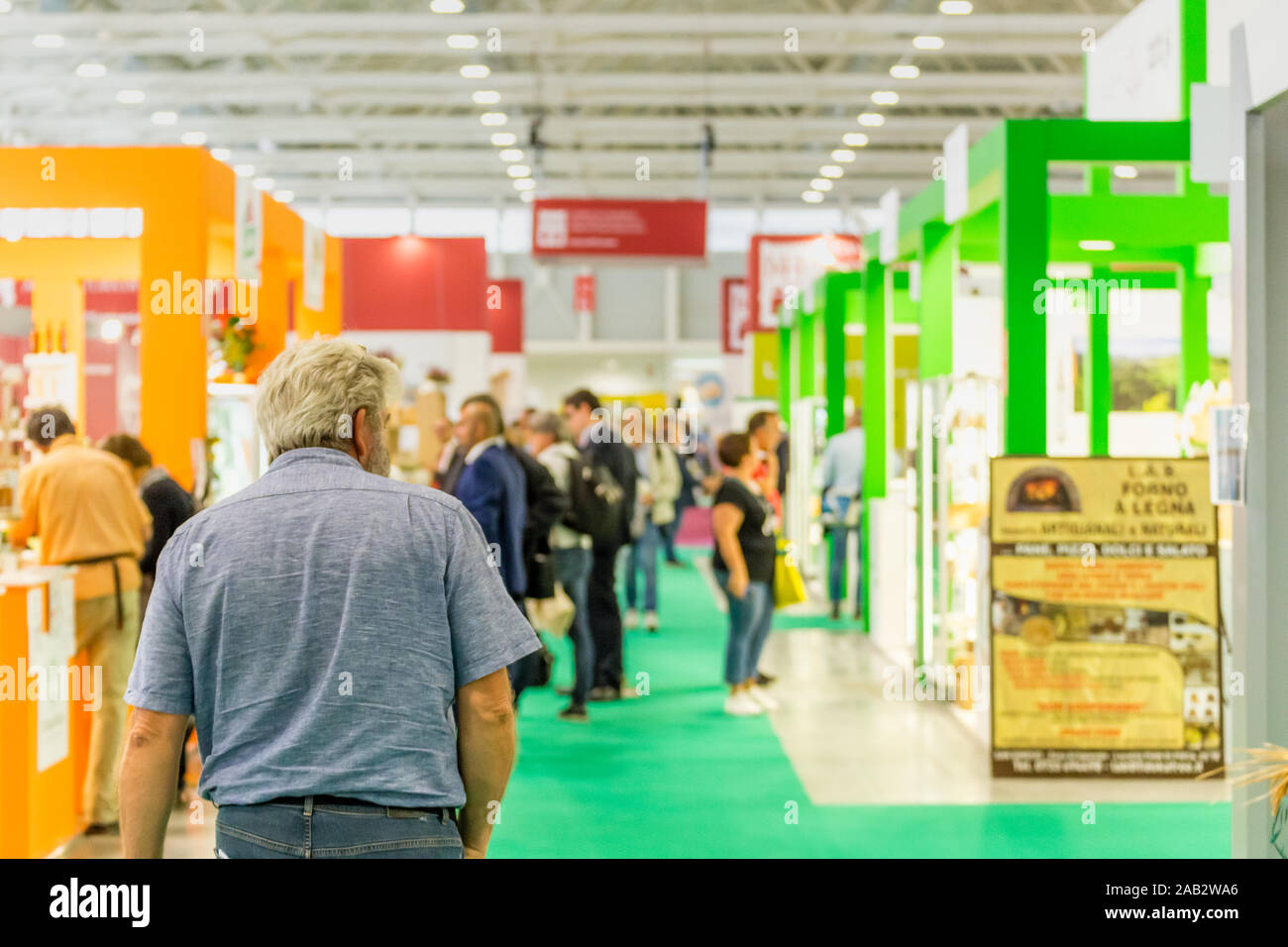 BOLOGNA (BO), ITALY - SEPTEMBER 6, 2019: visitors visiting SANA 2019 ...