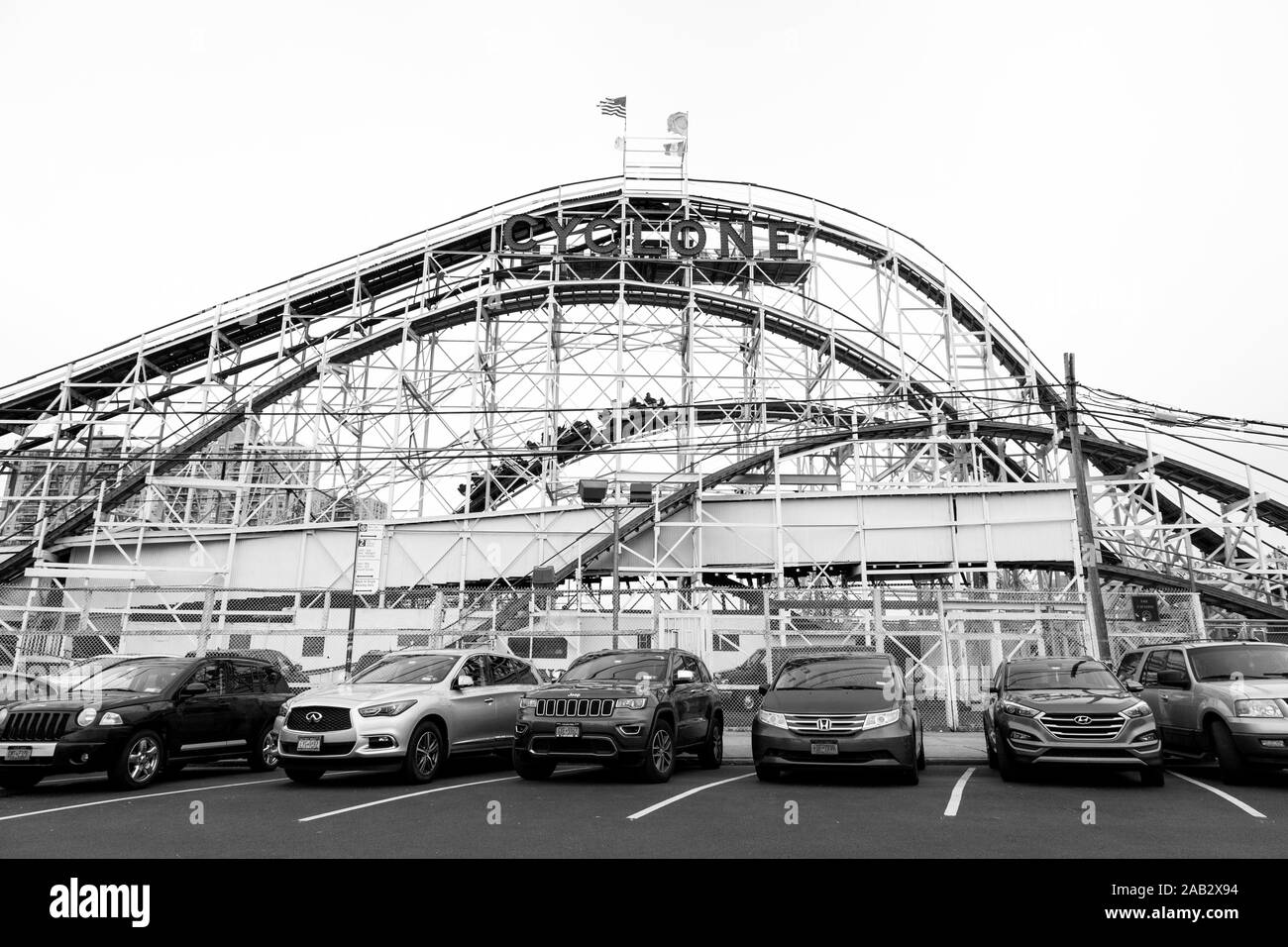 Cyclone roller coaster, Coney Island, Brooklyn, New York, United States ...