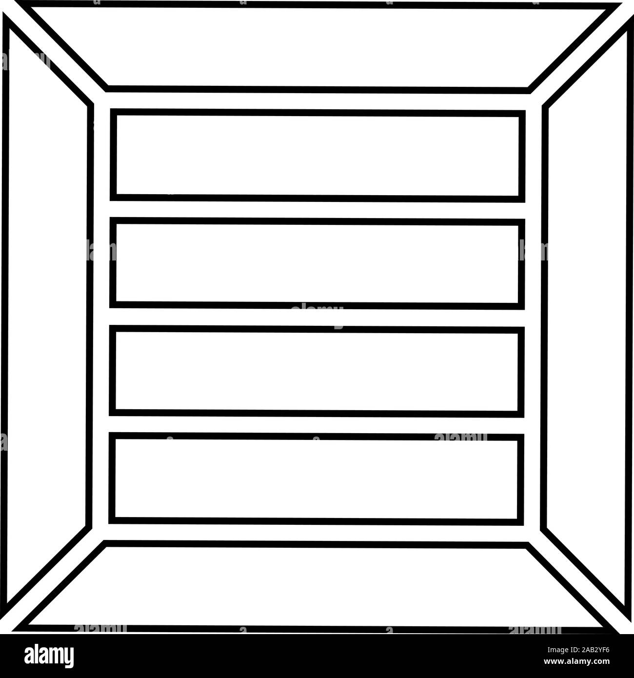 Crate for cargo transportation Wooden box ?ontainer icon outline black ...