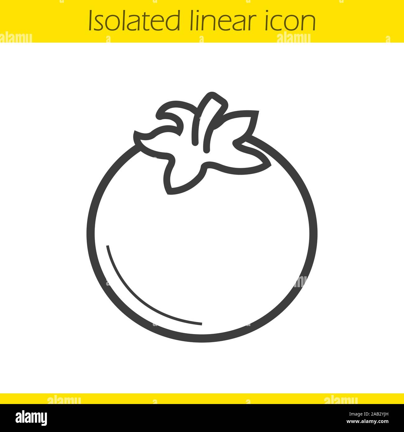 Tomato linear icon. Thin line illustration. Contour symbol. Vector ...
