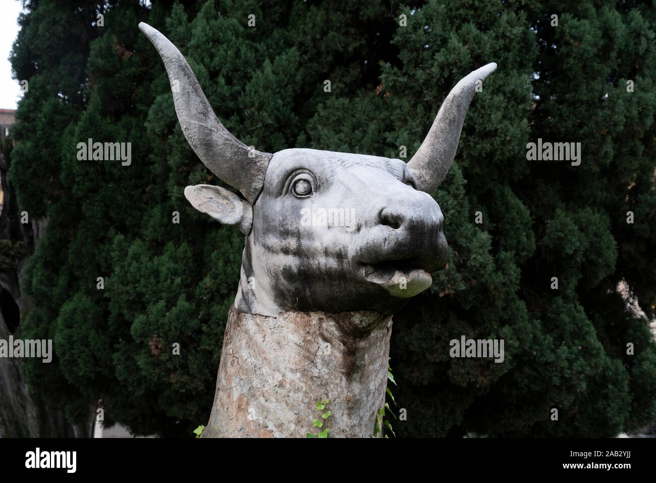 giant animal statue in Bath of Diocletian in Rome Michelangelo cloister ...