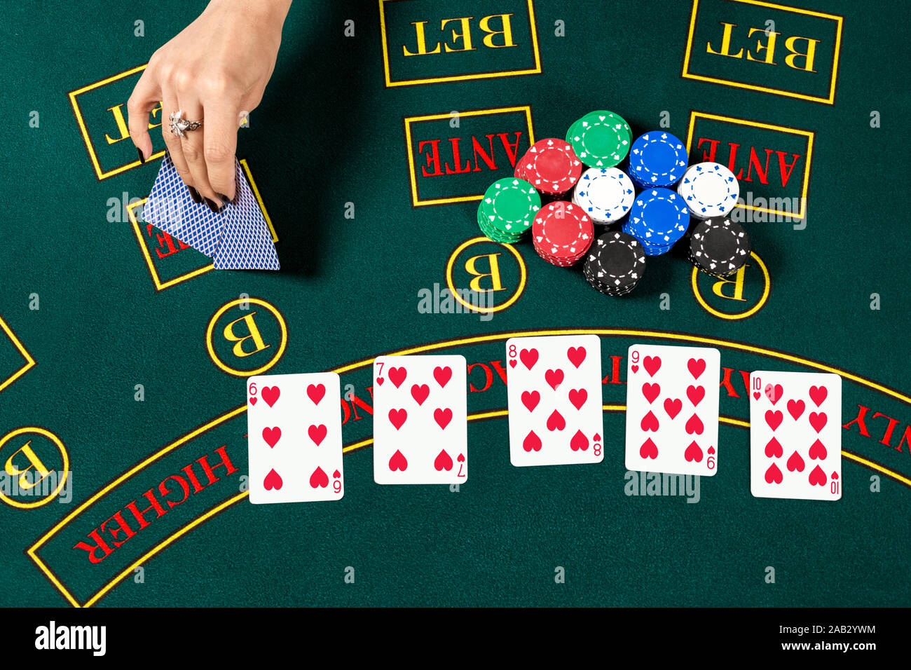 Poker play. Cards Stock Photo - Alamy
