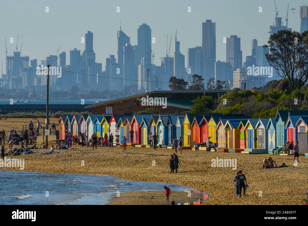 Australia, Victoria, Melbourne, April 12. 2019 - Brighton Beach ...