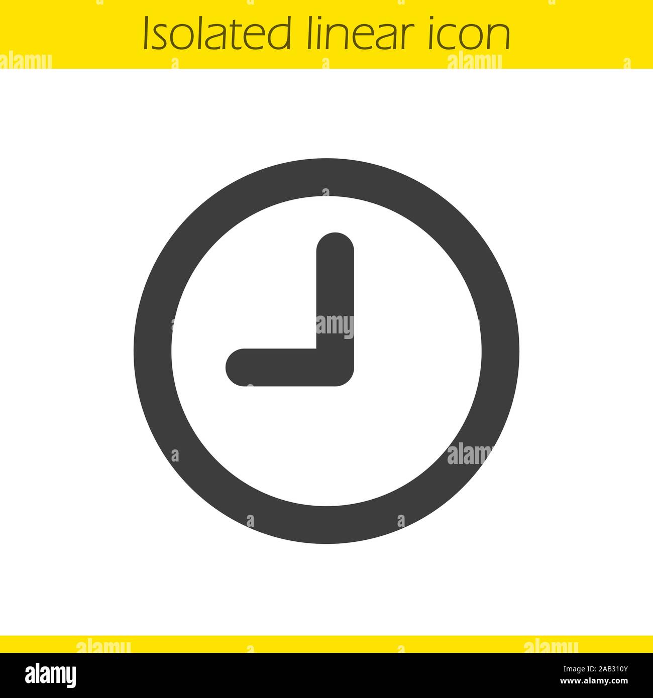 Clock linear icon. Time thin line illustration. Wall clock contour ...
