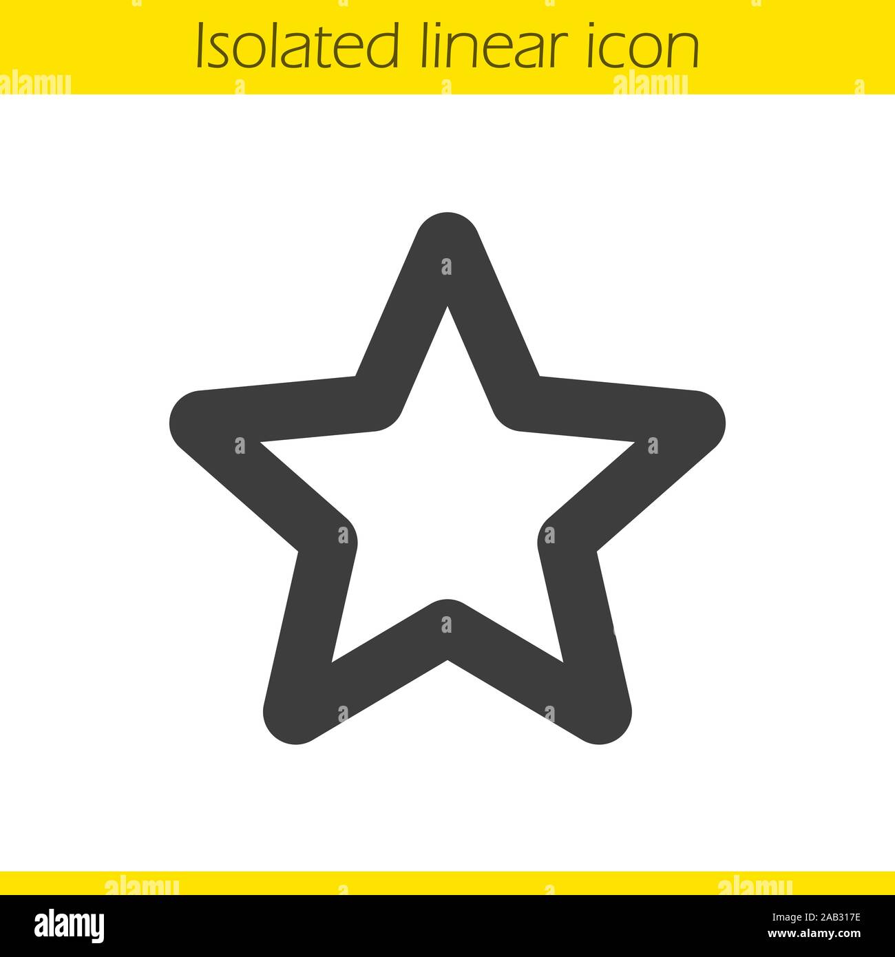 Star mark linear icon. Rate sign thin line illustration. Favourite ...