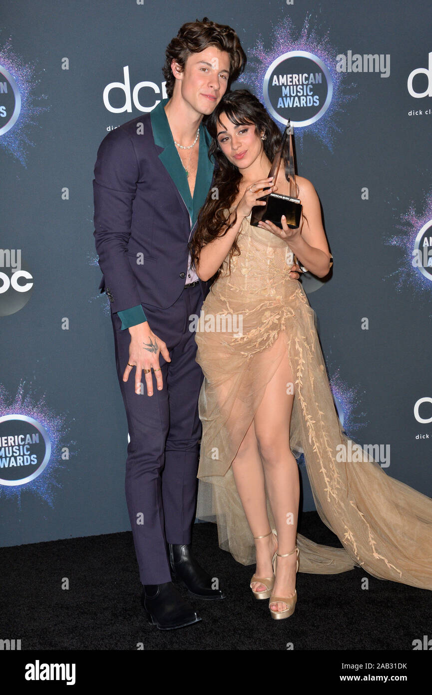 Los Angeles, USA. 24th Nov, 2019. Shawn Mendes & Camila Cabello at the ...