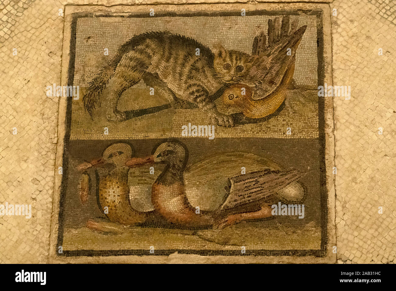 Ancient roman mosaic detail close up Stock Photo - Alamy