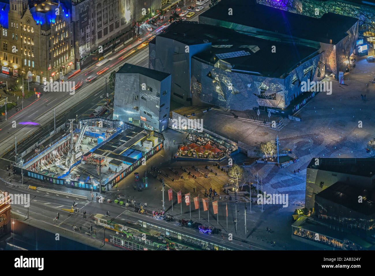 Melbourne fed federation square hi-res stock photography and images - Alamy