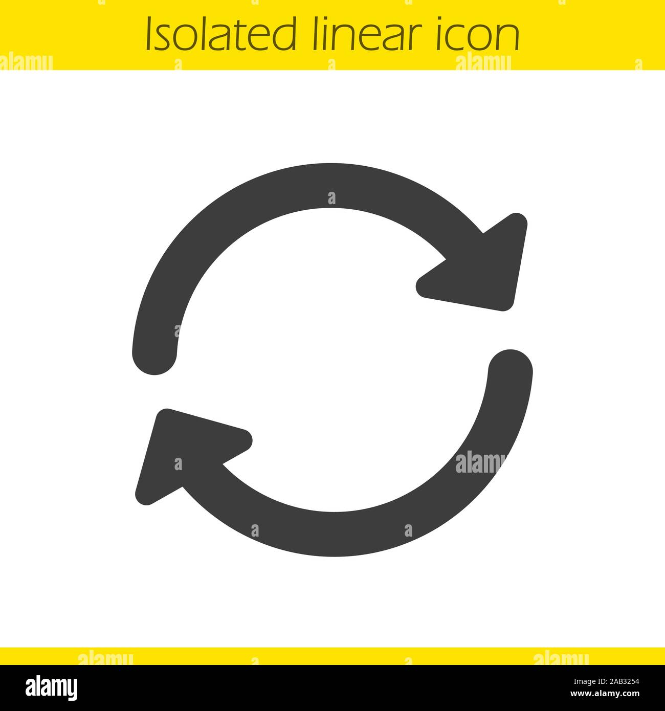 Refresh Linear Icon Thin Line Illustration Reload Contour Symbol