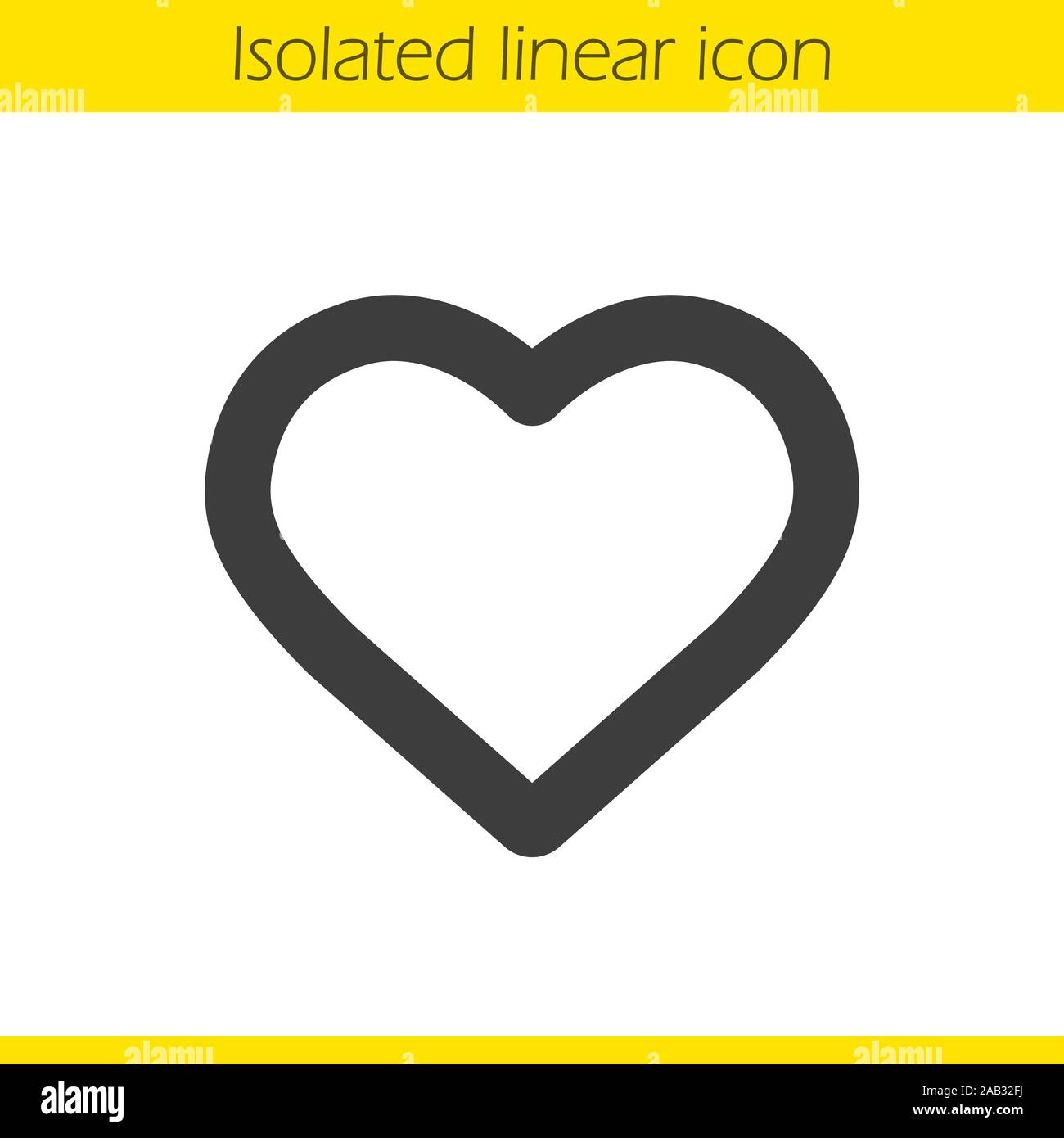 Heart mark linear icon. Like thin line illustration. Love contour ...