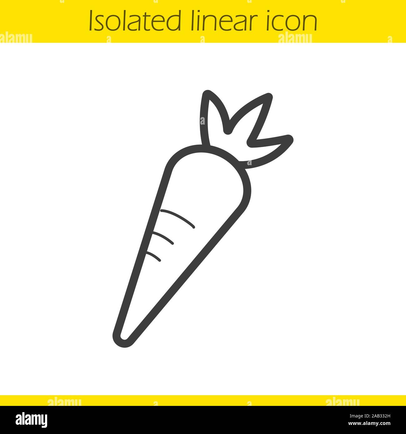 Carrot linear icon. Thin line illustration. Contour symbol. Vector ...