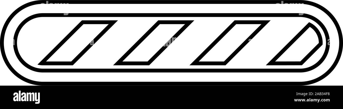 Loading bar of progress status icon outline black color vector ...
