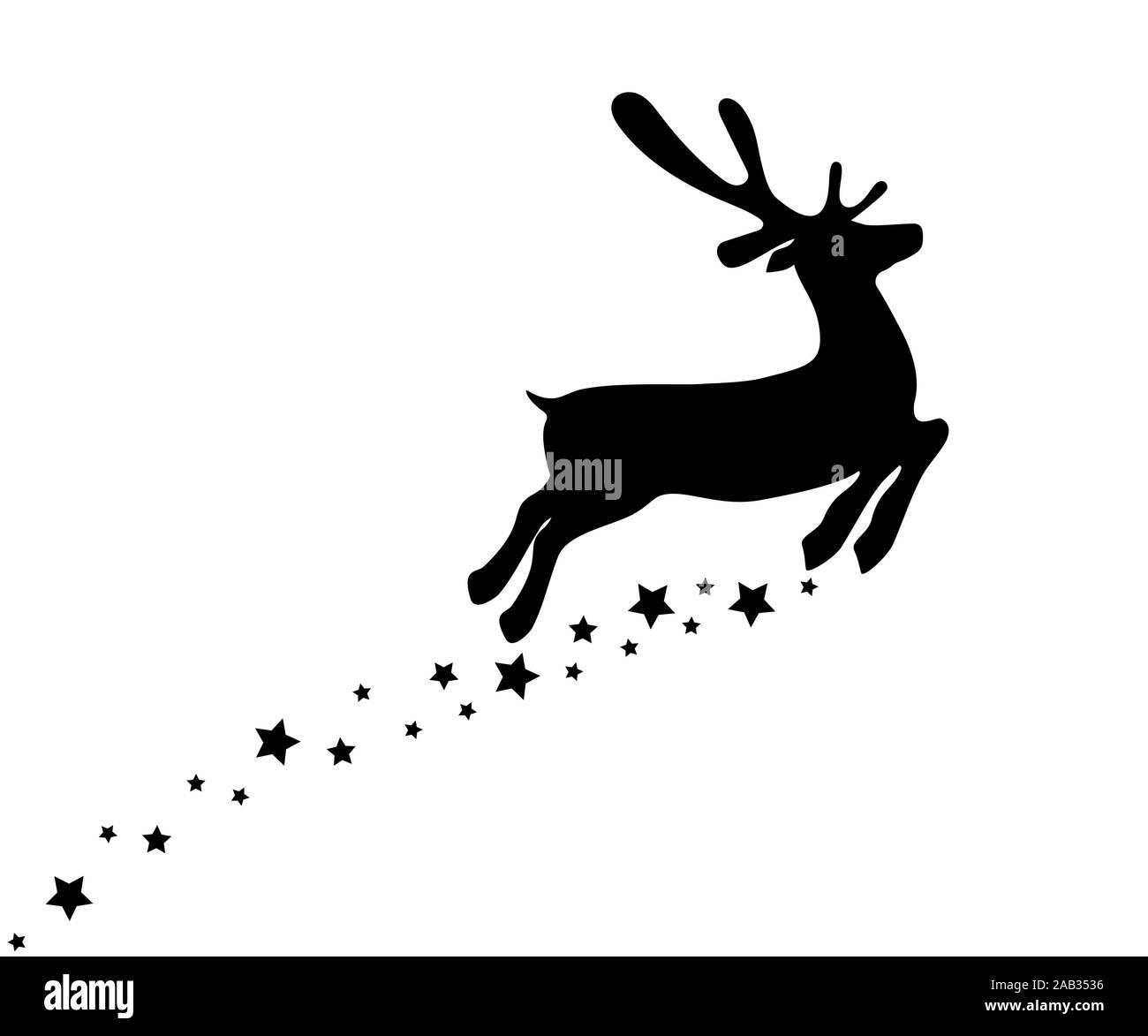 Jumping deer clipart Stock Vector Images - Alamy