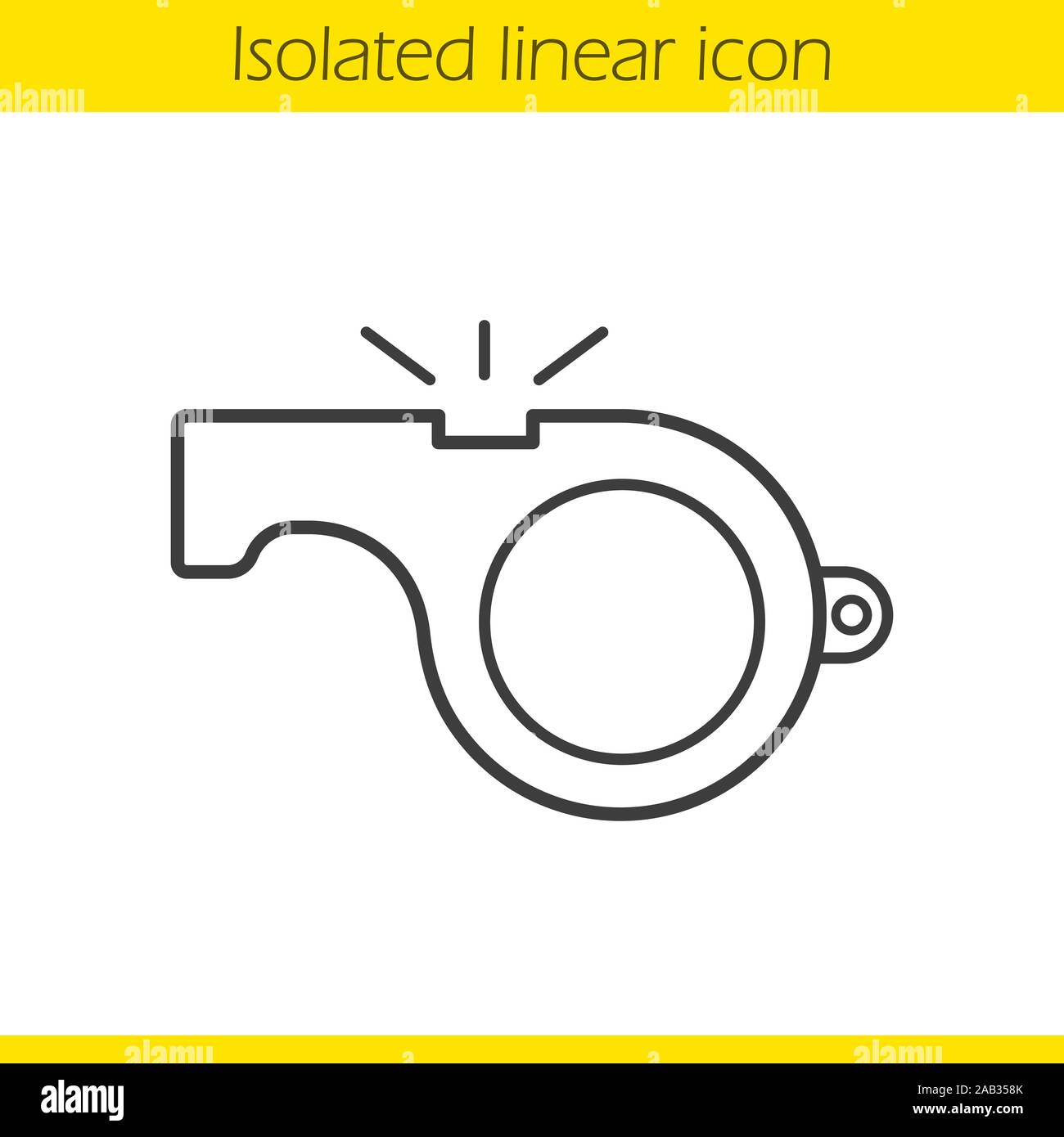 Whistle linear icon. Thin line illustration. Contour symbol. Vector ...