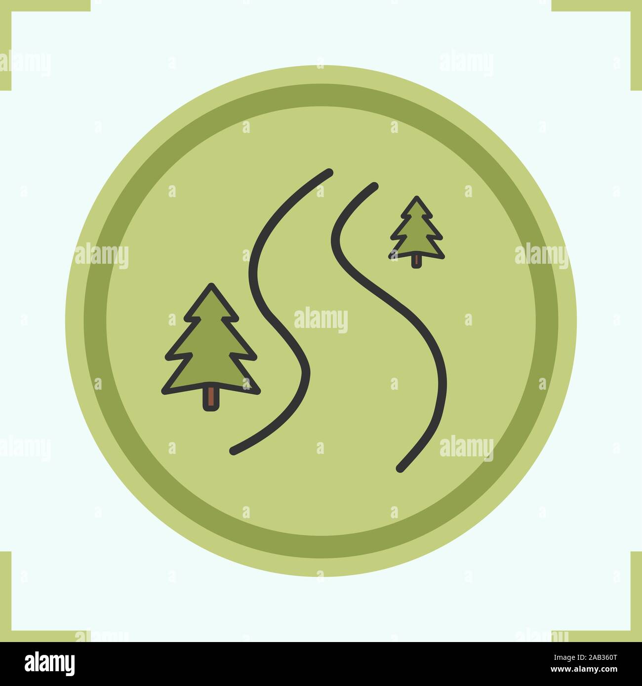 Curved pine tree Stock Vector Images - Alamy