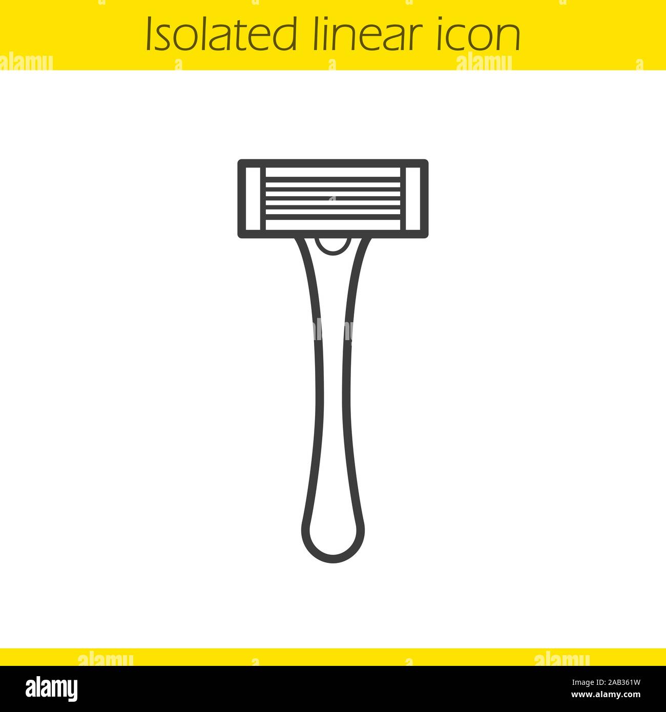Shaver linear icon. Thin line illustration. Shaving razor contour ...