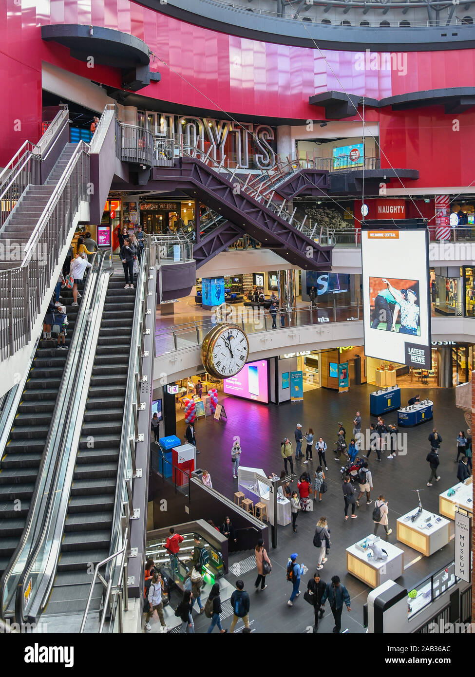 Australia, Victoria, Melbourne, April 11, 2019 - Melbourne Central is a ...