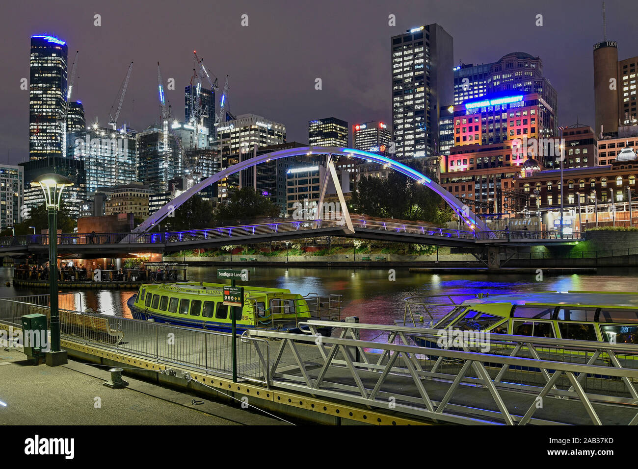 Australia, Victoria, Melbourne, April 10, 2019 - The Evan Walk Bridge ...