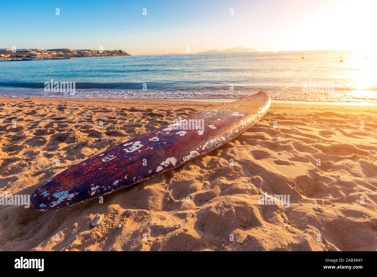 Beach coast with float in the Red Sea during sunrise Stock Photo - Alamy