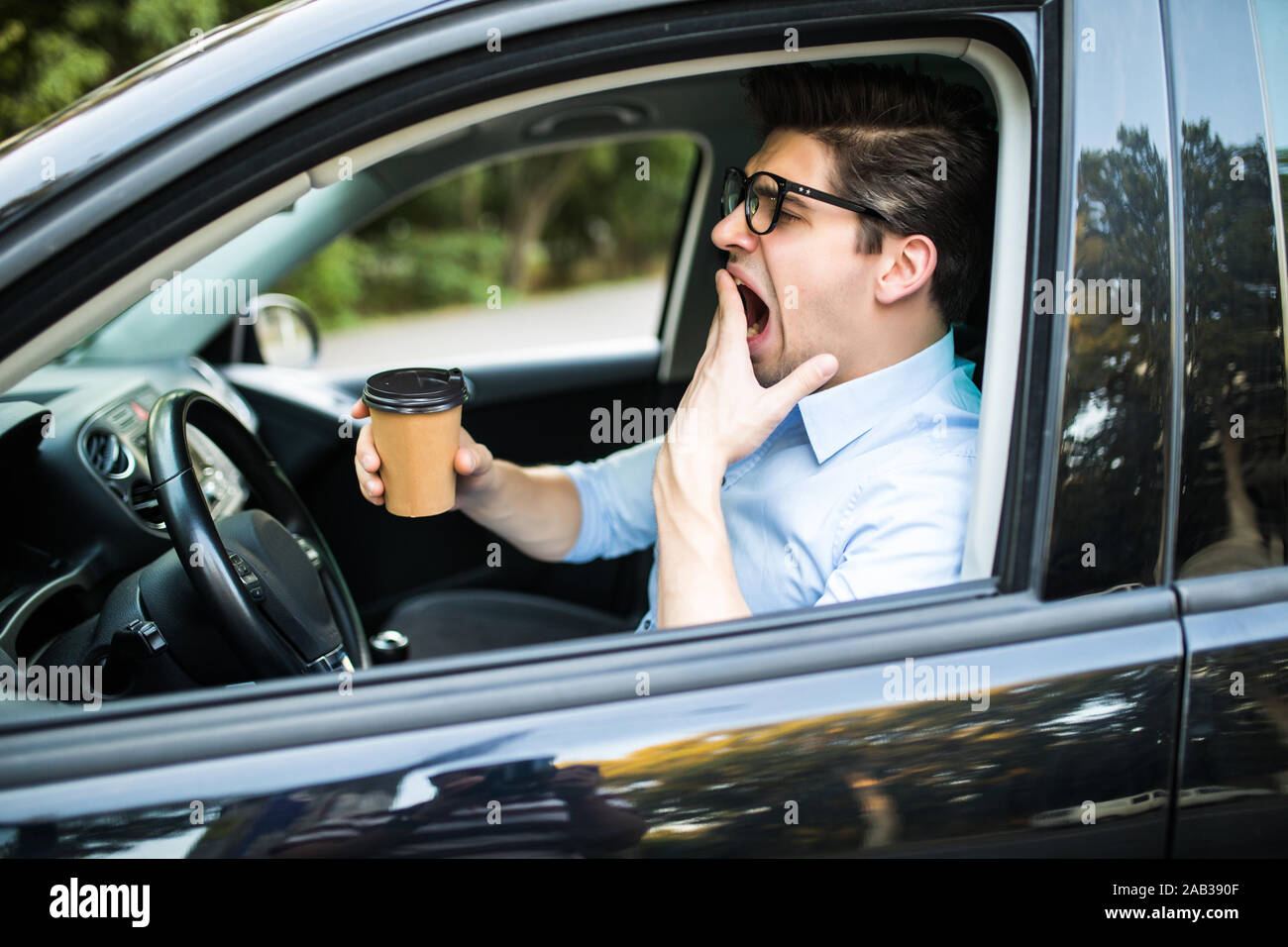 Falling asleep while driving hi-res stock photography and images - Alamy