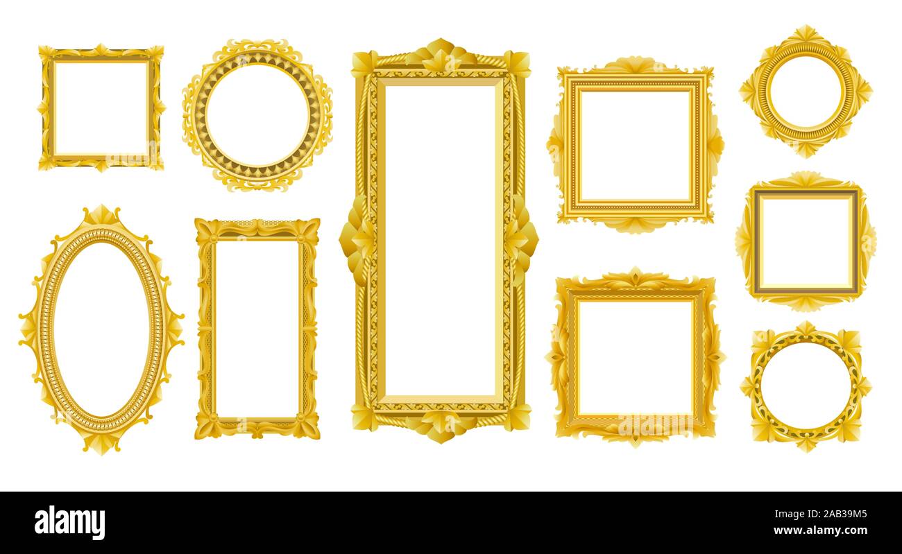 Ornamental rococo frames Stock Vector Images - Alamy