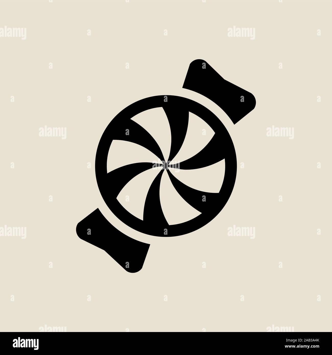 Sweet candy icon simple flat style Christmas symbol Stock Vector Image ...